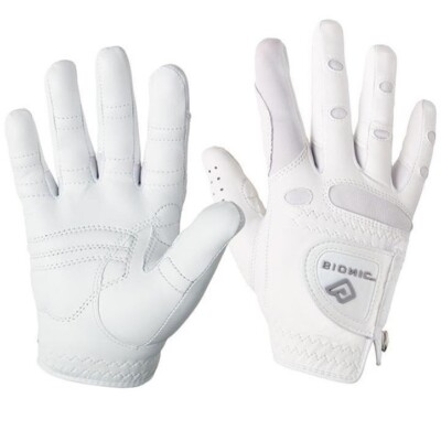 Bionic Golf Women's Stable Grip White Glove- Left Hand Golfer (RH Glove ...