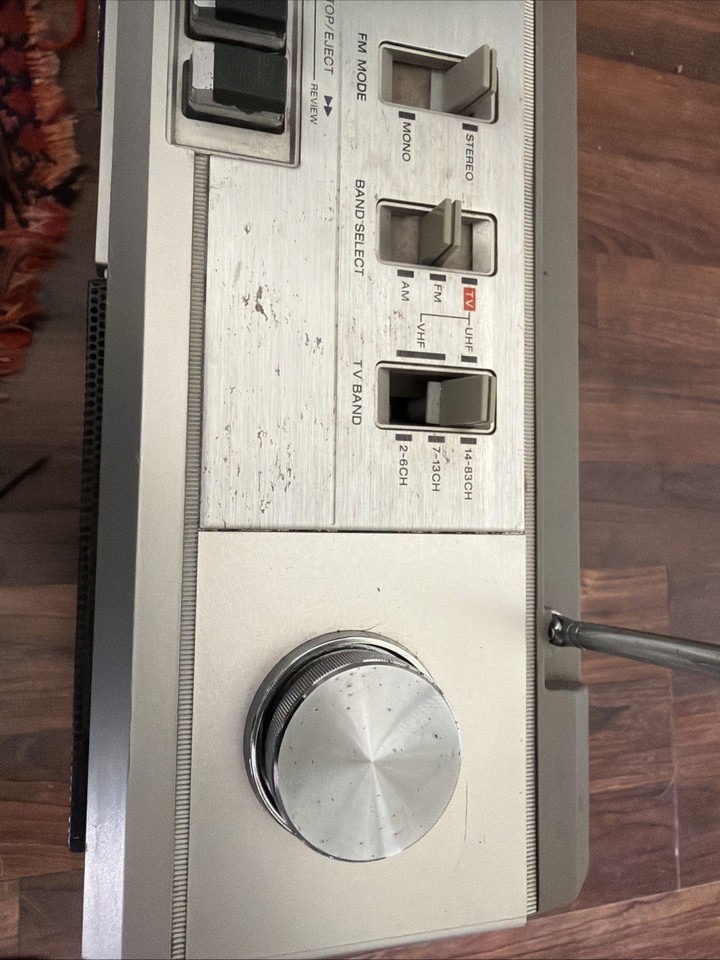 1980 Vintage Sony CFS-V2 Stereo Cassette Recorder Boombox AM FM Radio ...