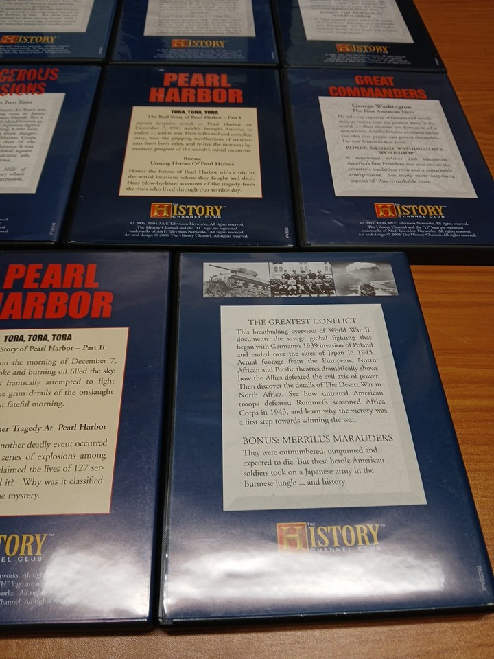 Lot Of 15 The History Channel Club DVDs World War Civil War Great ...