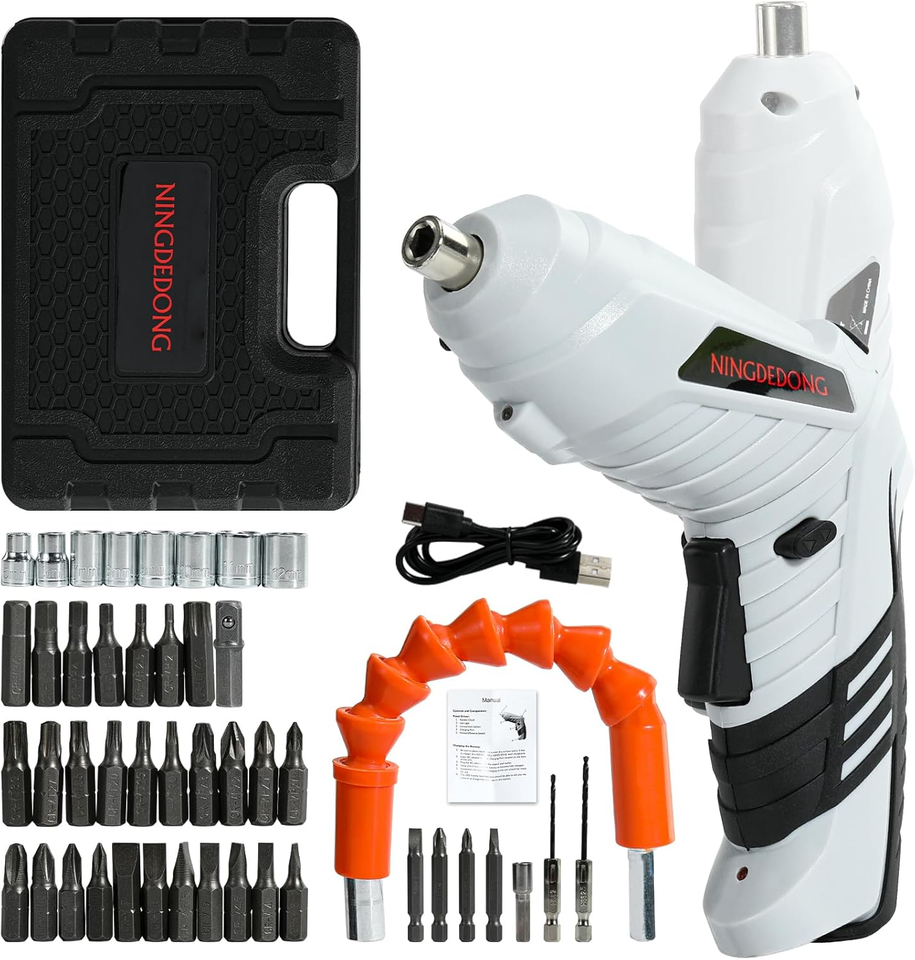 Electric Cordless Screwdriver Set, Power-Screw-Guns，Rechargeable ...