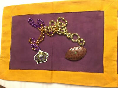 Set Of 4- LSU Placemats Purple and Gold- LSU Tigers or other Team-*BEST ...