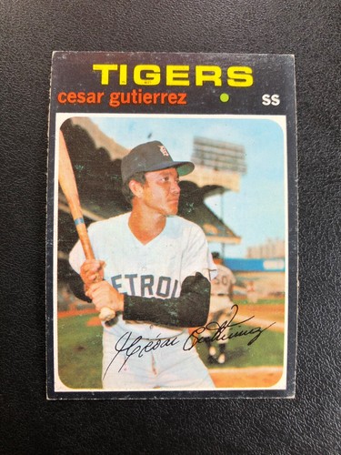 CESAR GUTIERREZ 1971 TOPPS VINTAGE BASEBALL CARD #154 TIGERS | eBay