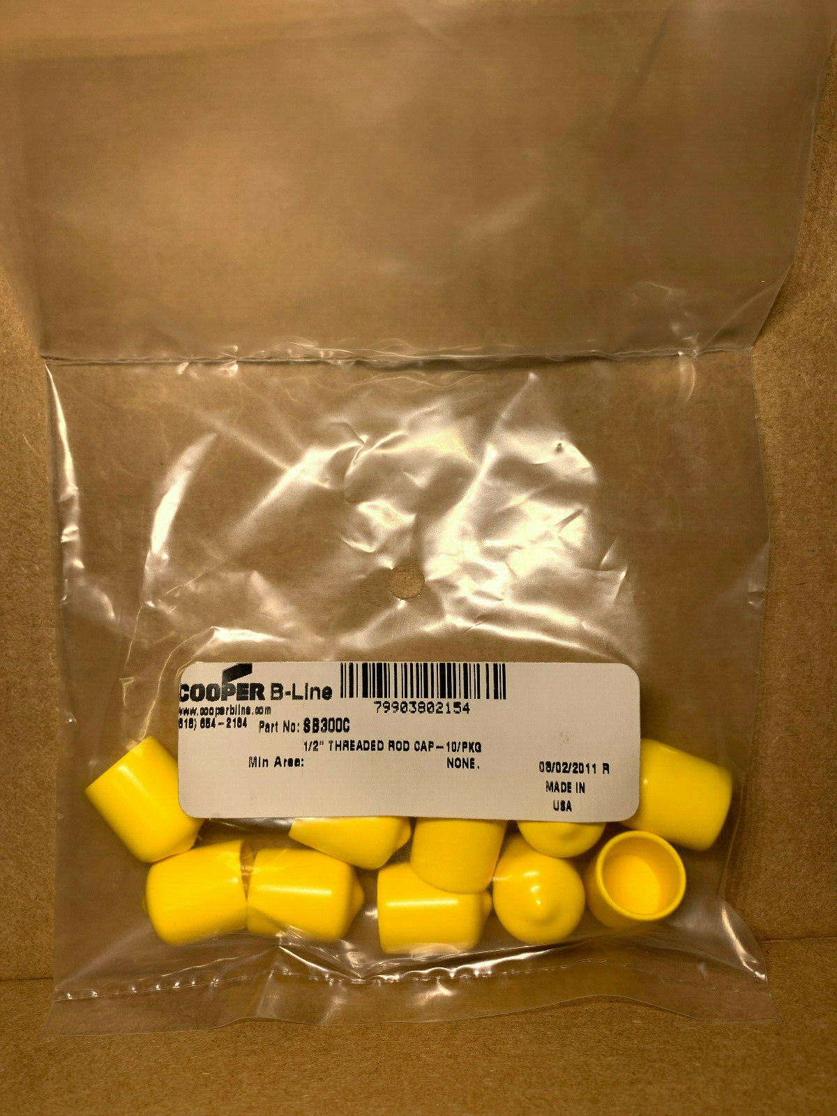 Cooper B-Line SB300C 1/2 Inch Threaded Rod Cap 5 Bags for sale online ...