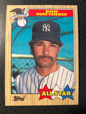 1987 Topps Don Mattingly ALL STAR #606 NY Yankees Original | eBay