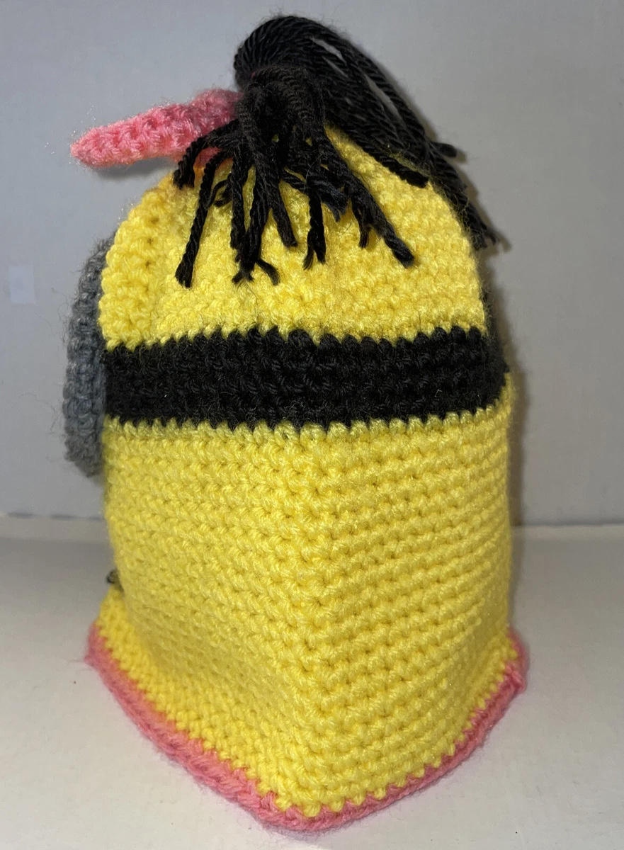 Pink Minion Crochet Hat