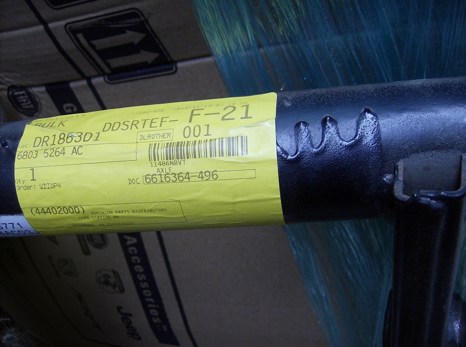 Drive Axle Shaft Assembly Mopar 68035264AC fits 2014 Jeep Wrangler for ...