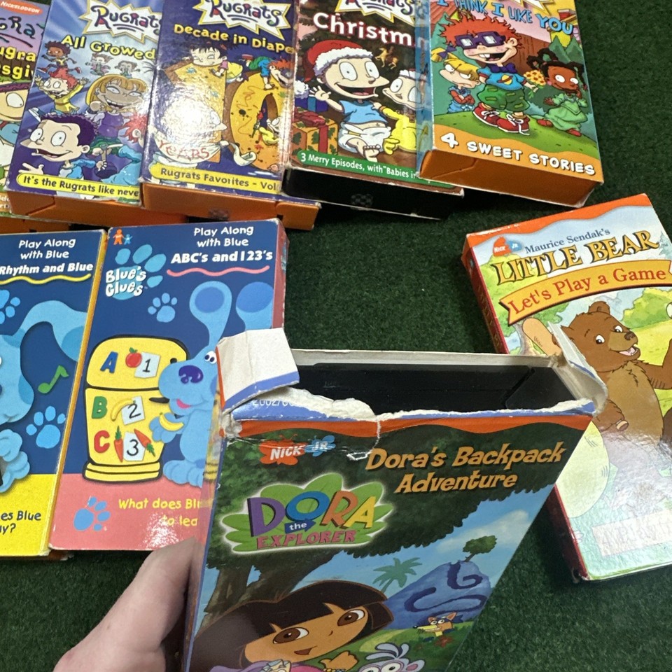Vintage Nickelodeon VHS Tape Lot Of 10 Tapes Rugrats Dora Little Bear ...