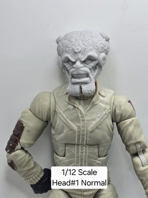 3d Printed BIG HEAD VILLIAN ANGSTROM HEAD #1 1:12 6" Classified Legend ...