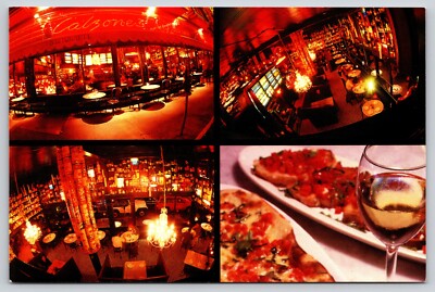 Postcard Calzone's Restaurant Interior Dining Rooms Bar San Francisco ...