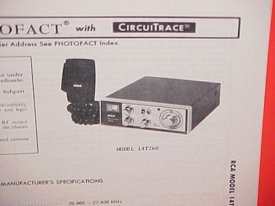 1978 RCA CB RADIO SERVICE SHOP MANUAL MODEL 14T260 | eBay