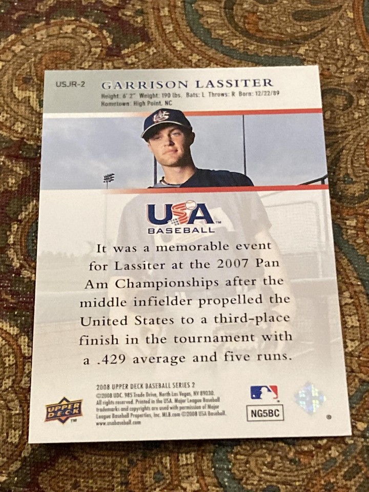 2008 Upper Deck #USJR-2 Garrison Lassiter USA Junior National Team | eBay