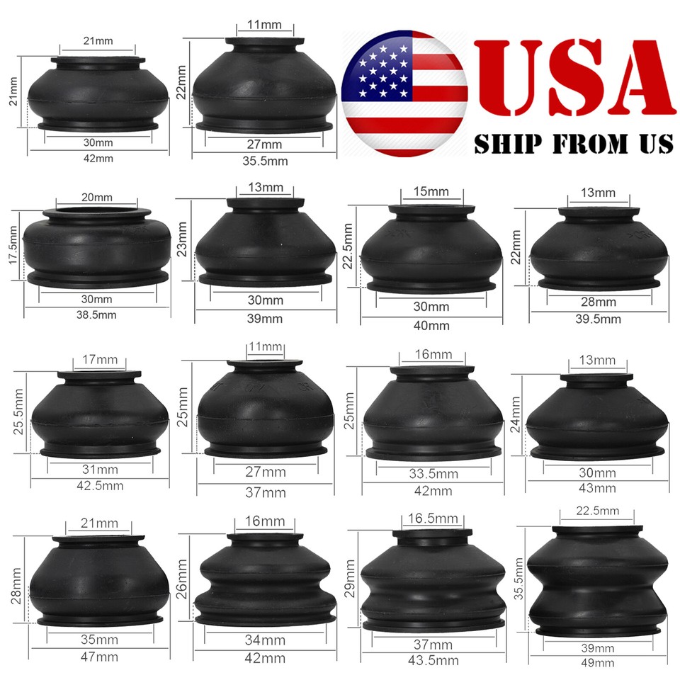 14X Universal Rubber Ball Joint Rubber Dust Boot Cover Track Rod End ...
