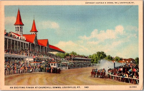 CHURCHILL DOWNS, LOUISVILLE, KY Kentucky Derby Vintage Postcard KC15 | eBay