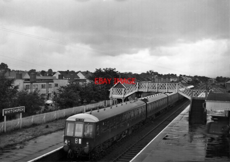 PHOTO WHITCHURCH RAILWAY STATION 2 X 3 CAR SUBURBAN SETS WITHOUT ’CAT’S ...