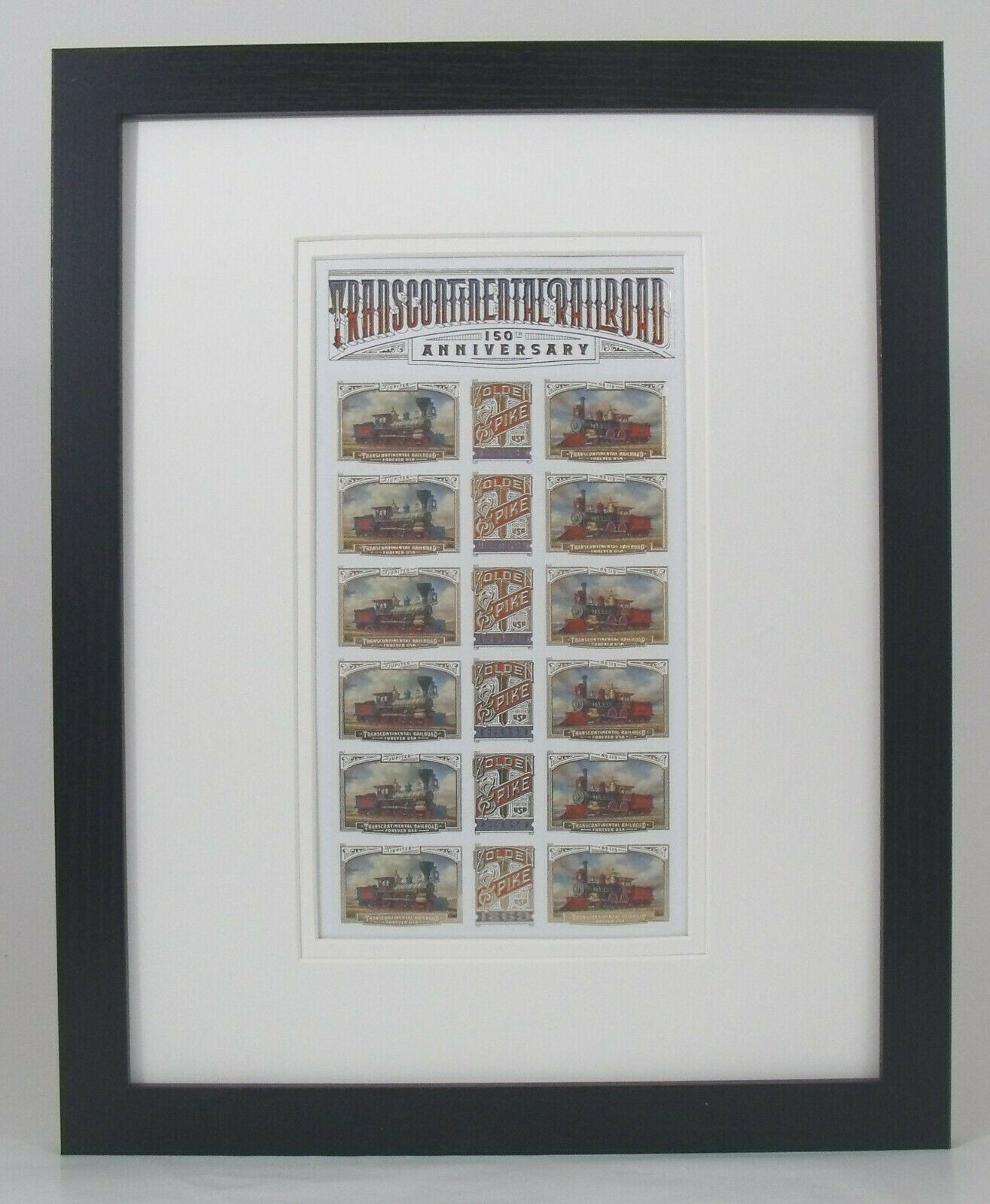 Transcontinental Railroad 150th Anniversary 11 x 14 framed 18 ...