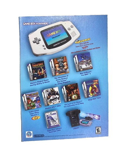 Game Boy Advance Nintendo Game Promo Poster Rare 2000s Print Ad | eBay