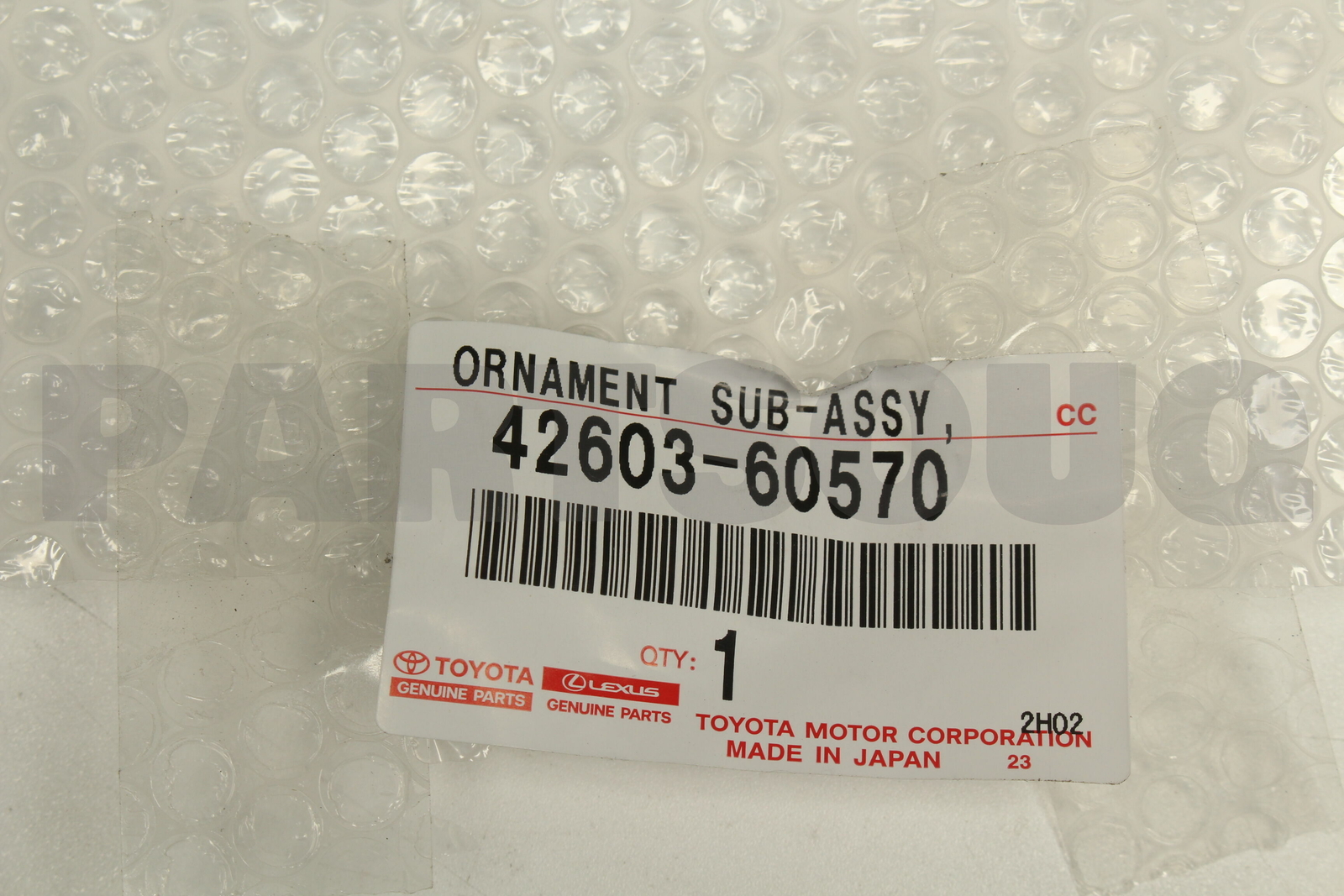 4260360570 Genuine Toyota ORNAMENT SUB-ASSY, WHEEL HUB(FOR FRONT) 42603 ...