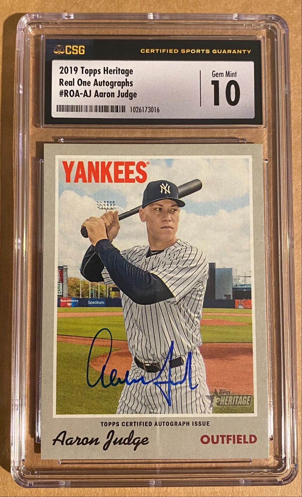 2019 Topps Heritage - Real One Autographs #ROA-AJ Aaron Judge (AU) for ...