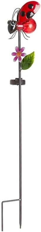 Solar LED Insect Garden Stake BEE LADYBUG or BUTTERFLY Bug Outdoor Yard ...