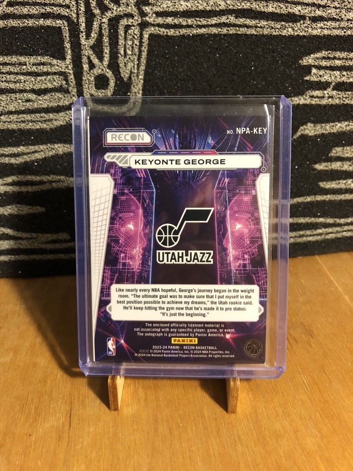 2023-24 Recon KEYONTE GEORGE ROOKIE PATCH AUTO /49 RPA RC JAZZ BAYLOR ...