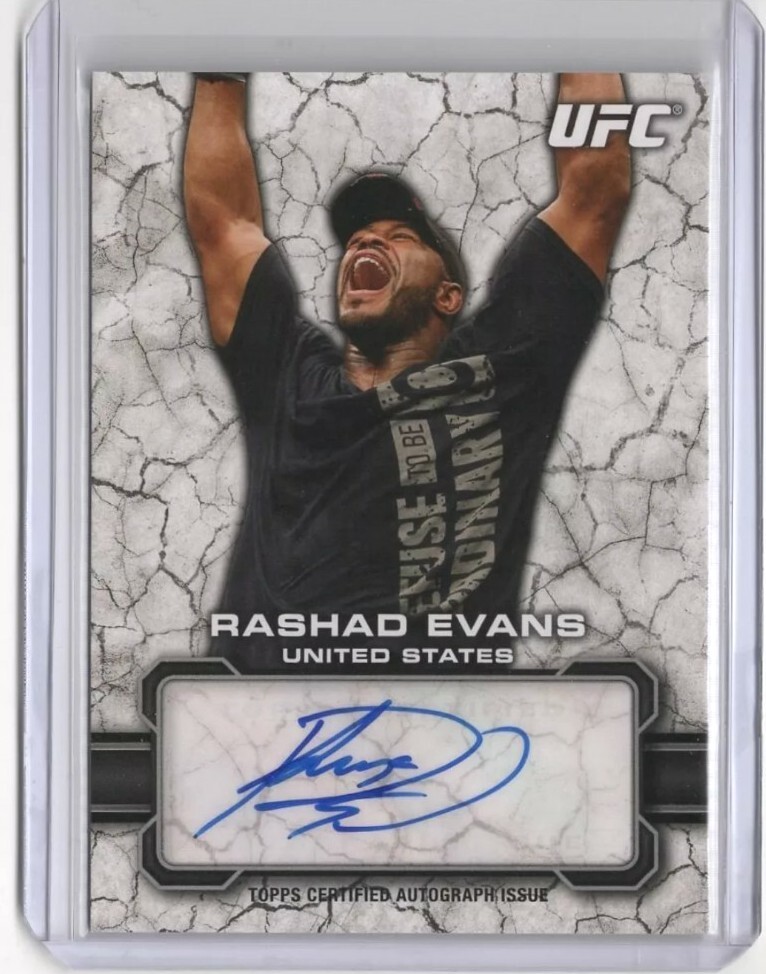 2013 Topps UFC Bloodlines - Fighter Autographs #FA-RE Rashad Evans (AU ...