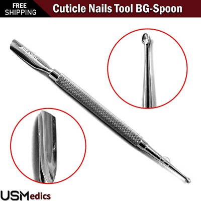 Cuticle Pusher Removal Manicure Pedicure Beauty Gouge Spoon Cuticle ...