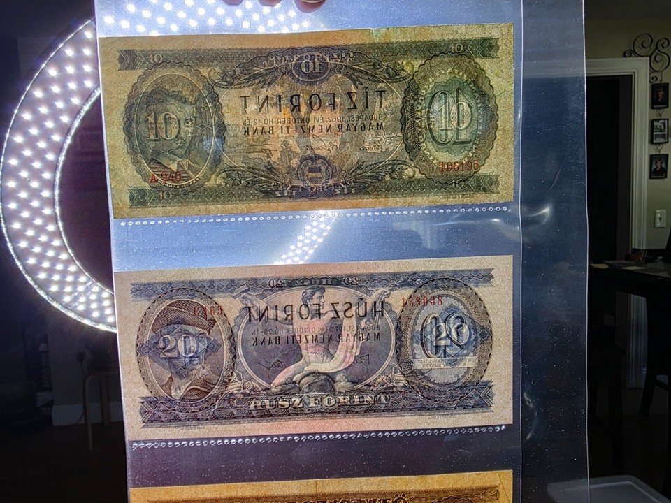 Lot Of 6 Hungarian National Bank Notes Hungary 1680 Forint Face Value ...