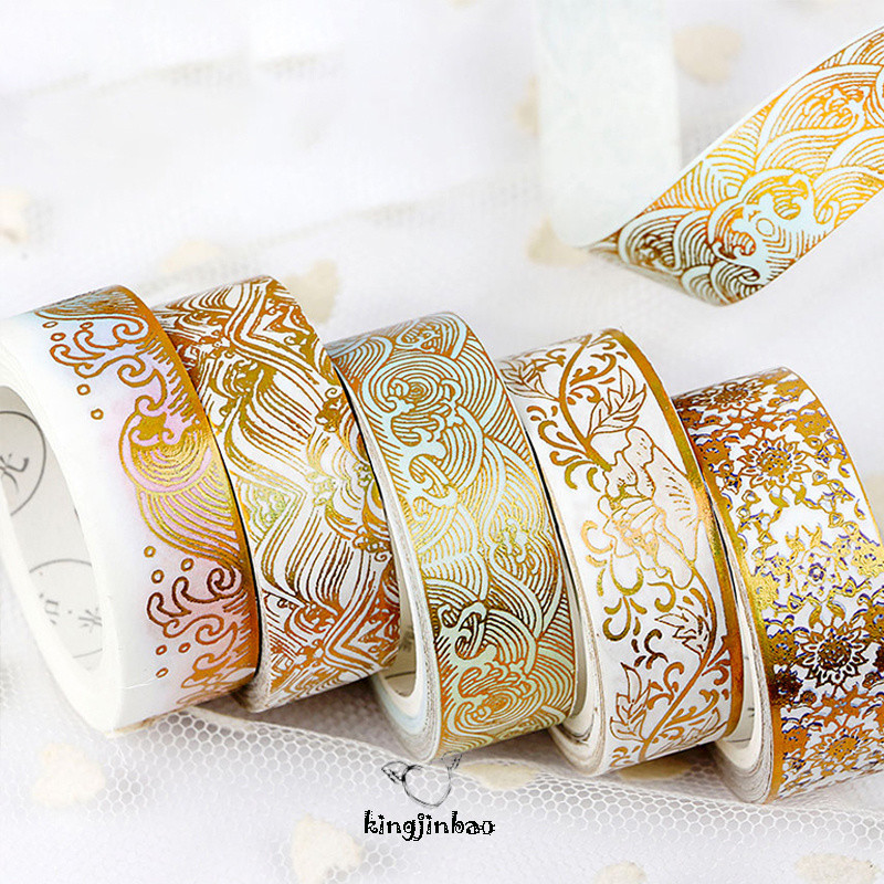 DIY 5pcs Bronzing Object Decoration Animation Series Cartoon Washi ...