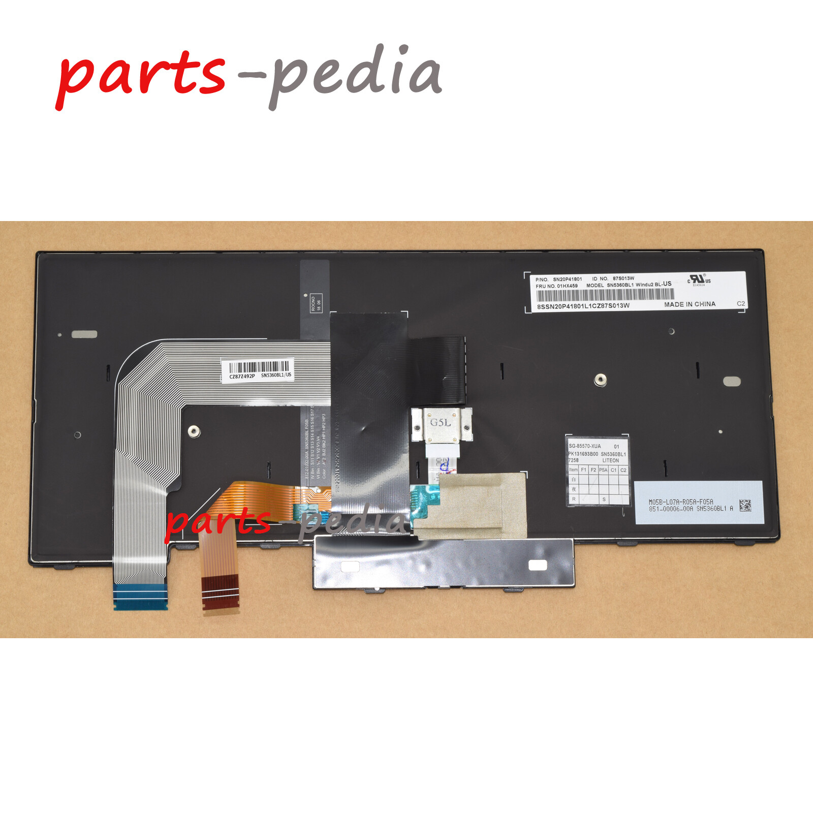 New for Lenovo Thinkpad T480 A485 US Keyboard W/ Backlit 01HX499 ...