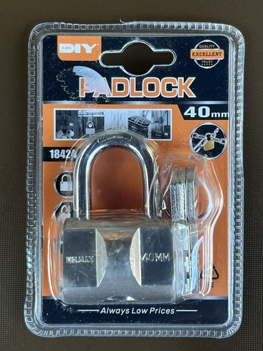BRAND NEW 🇺🇸”Mr DIY”40 mm PADLOCK / BARREL LOCK /in PACKAGE👀 LQQK 👀 | eBay