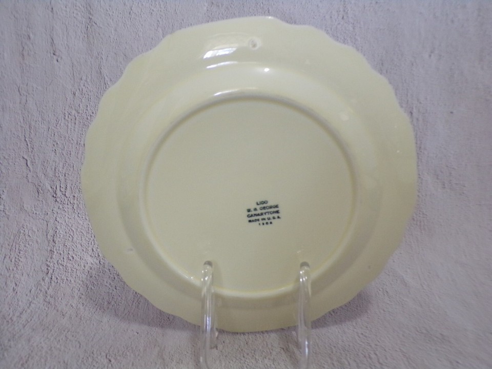 Lido W.S. George Canary Tone Floral 130A or 136A Salad Plate | eBay