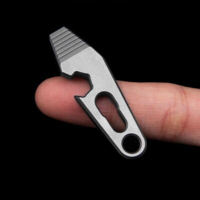 EDC Mini Titanium Alloy Keychain Multi Tool Pocket Pry Bar Crowbar ...