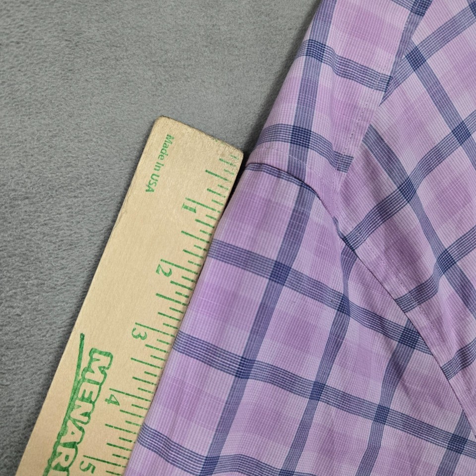 Tommy Bahama Island Zone Long Sleeve Button Shirt Mens XL purple Plaid ...