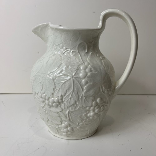 Vintage Wedgwood Etruria Barlaston Cream Embossed Grapes Leaves Pitcher ...