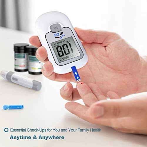 Diabetes Test Kit Blood Sugar Glucose Monitor Meter 100PC Strips Tester ...