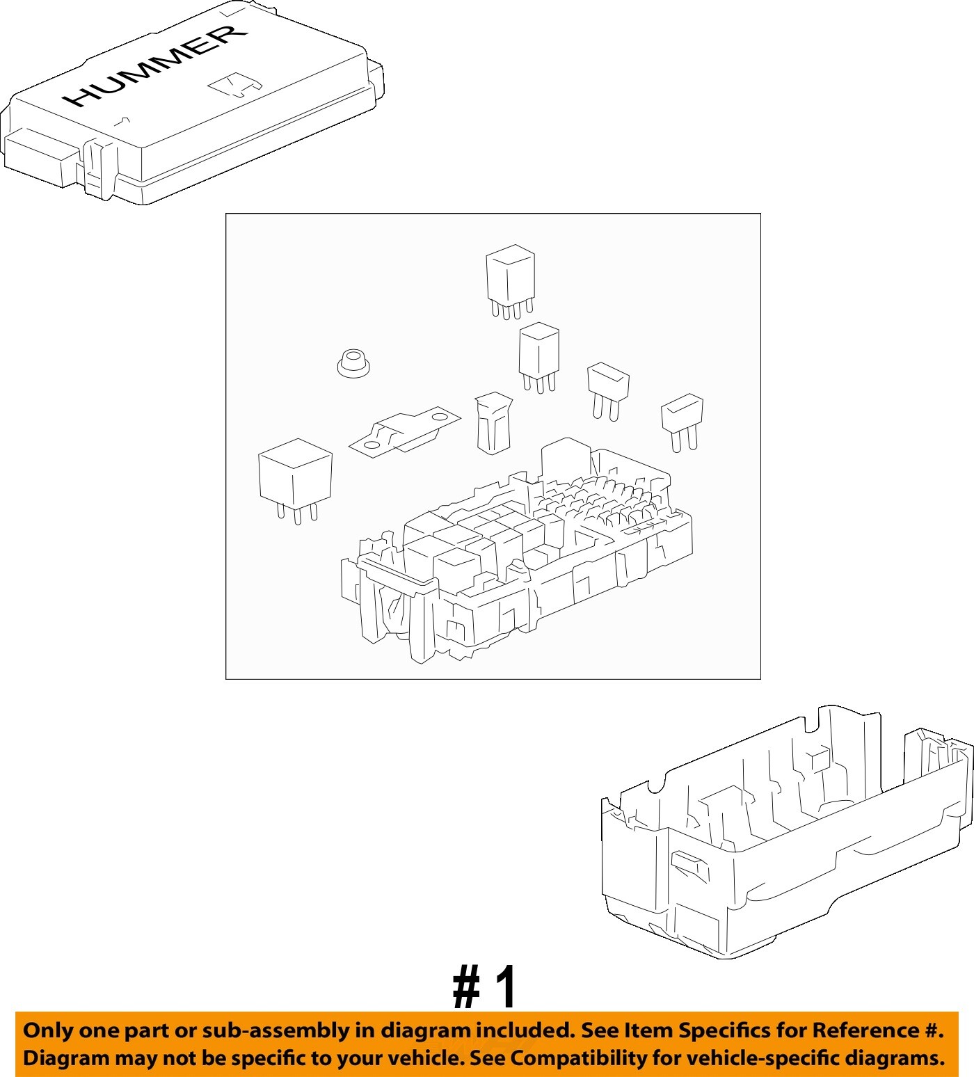 GM OEM 06-07 H3 Electrical Fuse Relay-Fuse Relay Box 25796965 | eBay