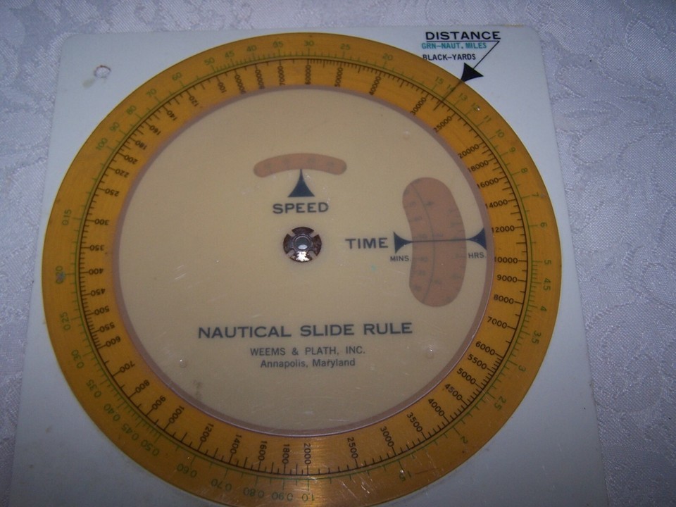 VINTAGE WEEMS & PLATH NAUTICAL SLIDE RULE - DISTANCE - SPEED - TIME | eBay