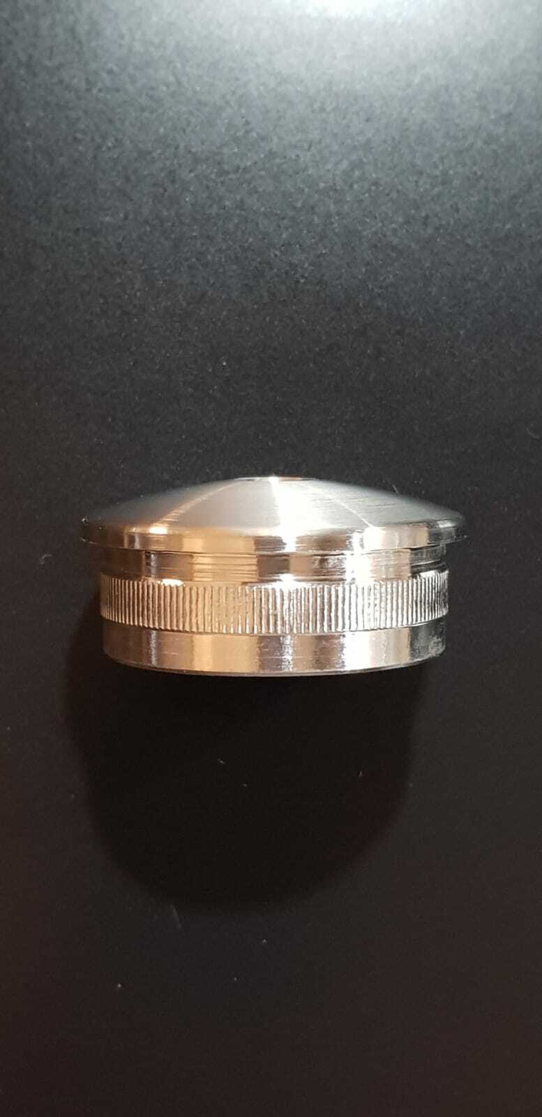 Edelstahl Stopfen Rohrstopfen V2A Deckel mit M8 Geländer Endkappen 42,4 ...