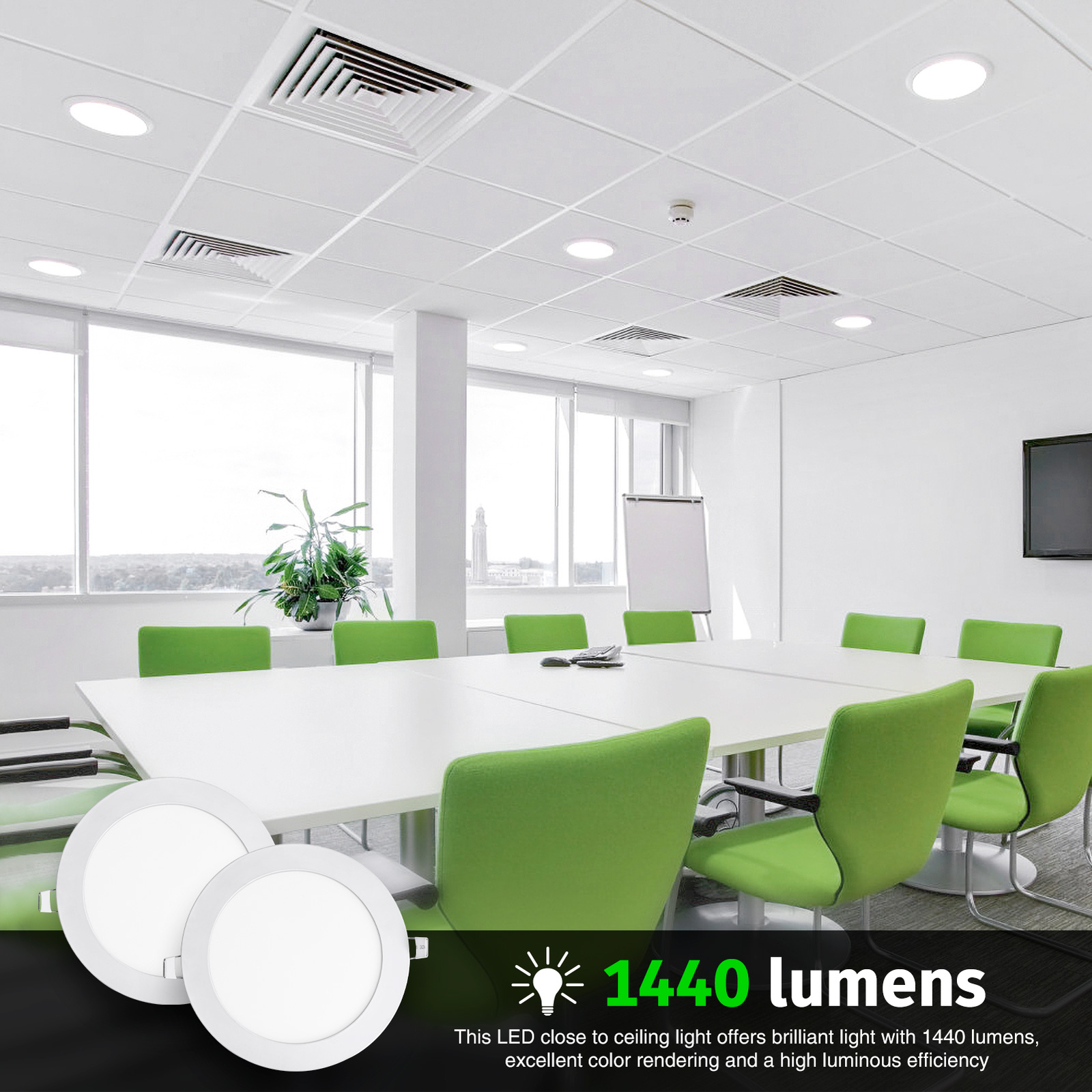 6 Pack 6 Inch LED Ceiling Light Ultra-Thin Recessed Retrofits Kit 6000K ...