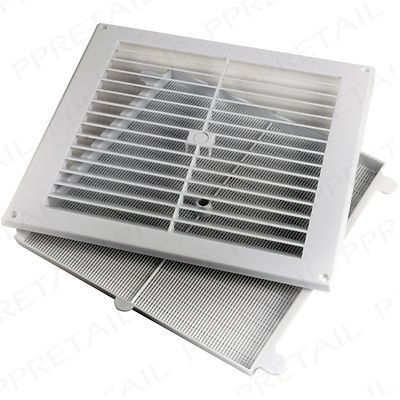TRIPLE BRICK 9" X 9" LOUVRE AIR VENT COVER + REMOVABLE INSECT MESH ...