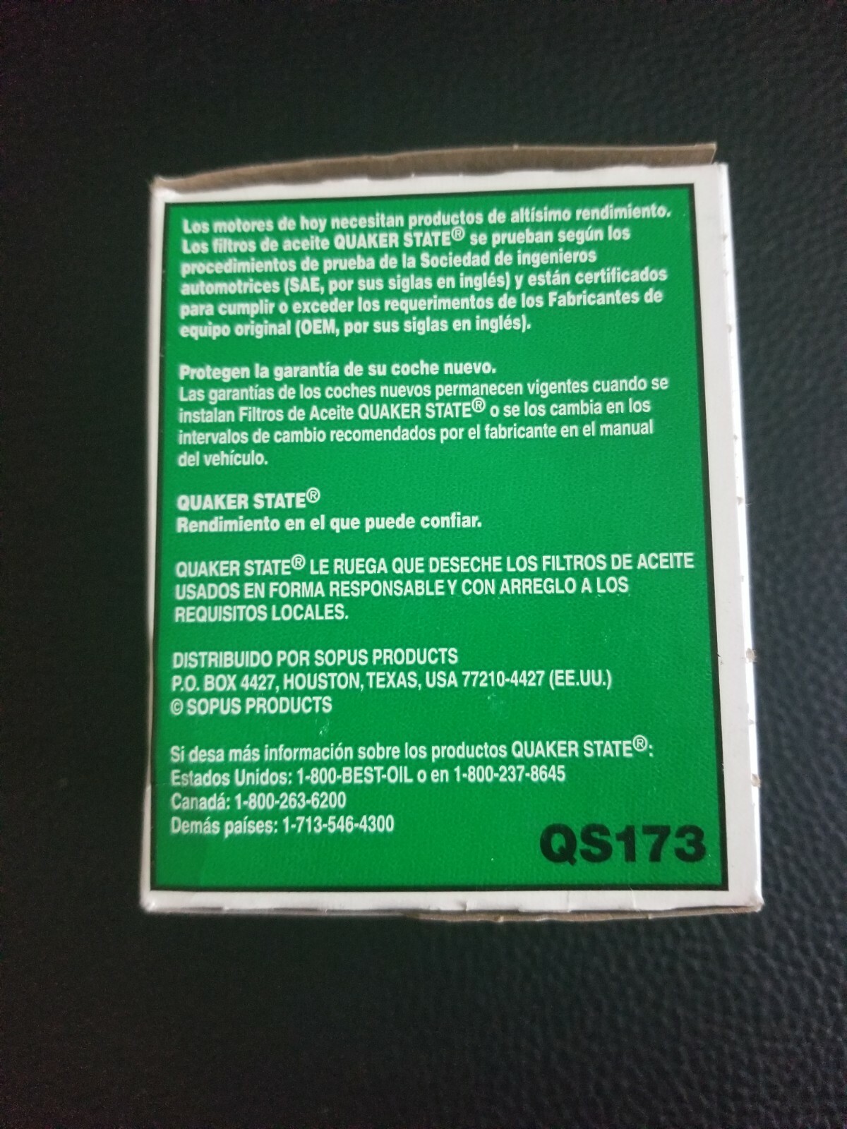 New Quaker State QS173 Engine Oil Filter Replacement | eBay