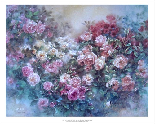 Rare LENA LIU "ROSES IN BLOOM" Collectible, Vintage, Signed & Numbered ...