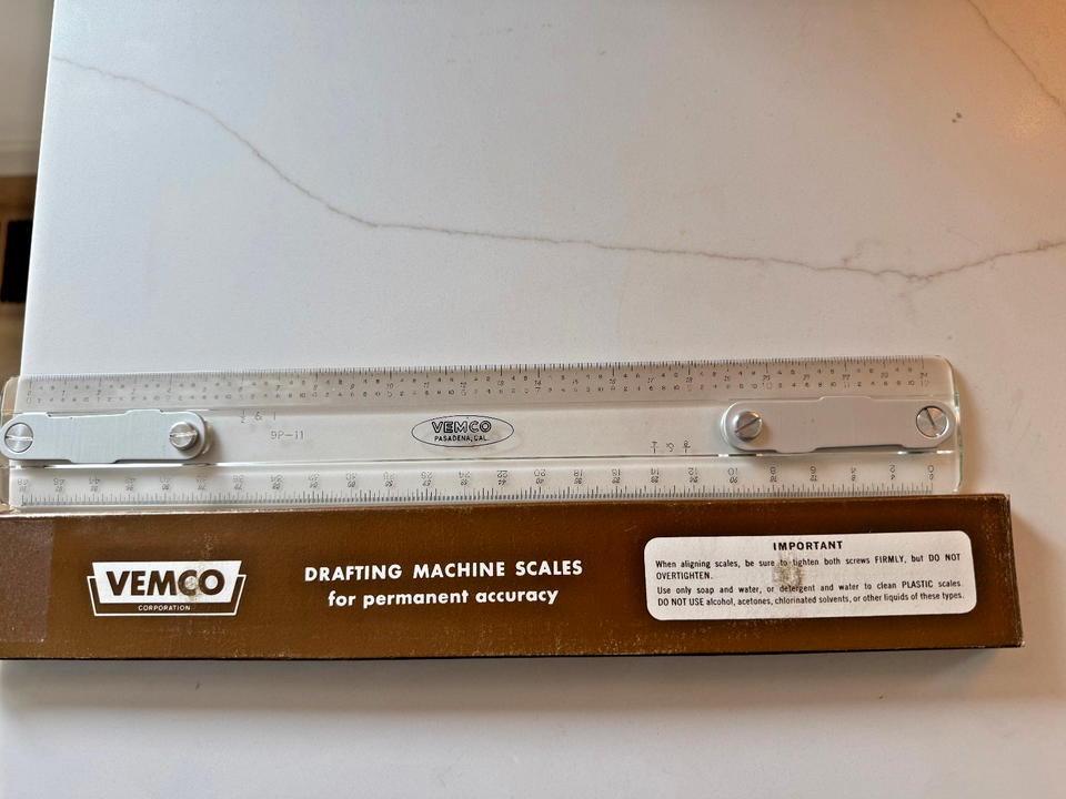 VEMCO 12" 9P11 Drafting Machine Scale - New in Box, NOS! Sealed | eBay