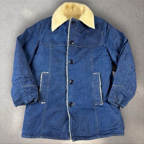 True Vintage 1970s Sherpa-Lined Denim Ranch Coat Fits Large Western ...