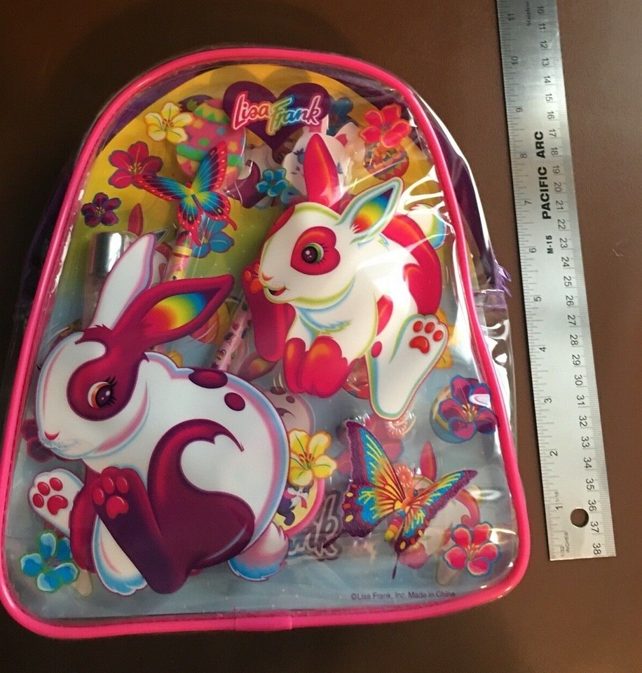 Complete RARE Lisa Frank Colorful Bunnies Easter Treasure Tote Mini ...
