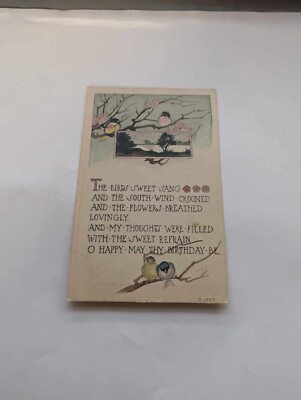 The Birds Sweet Sang Illustration Pink of Perfection Vintage Postcard ...