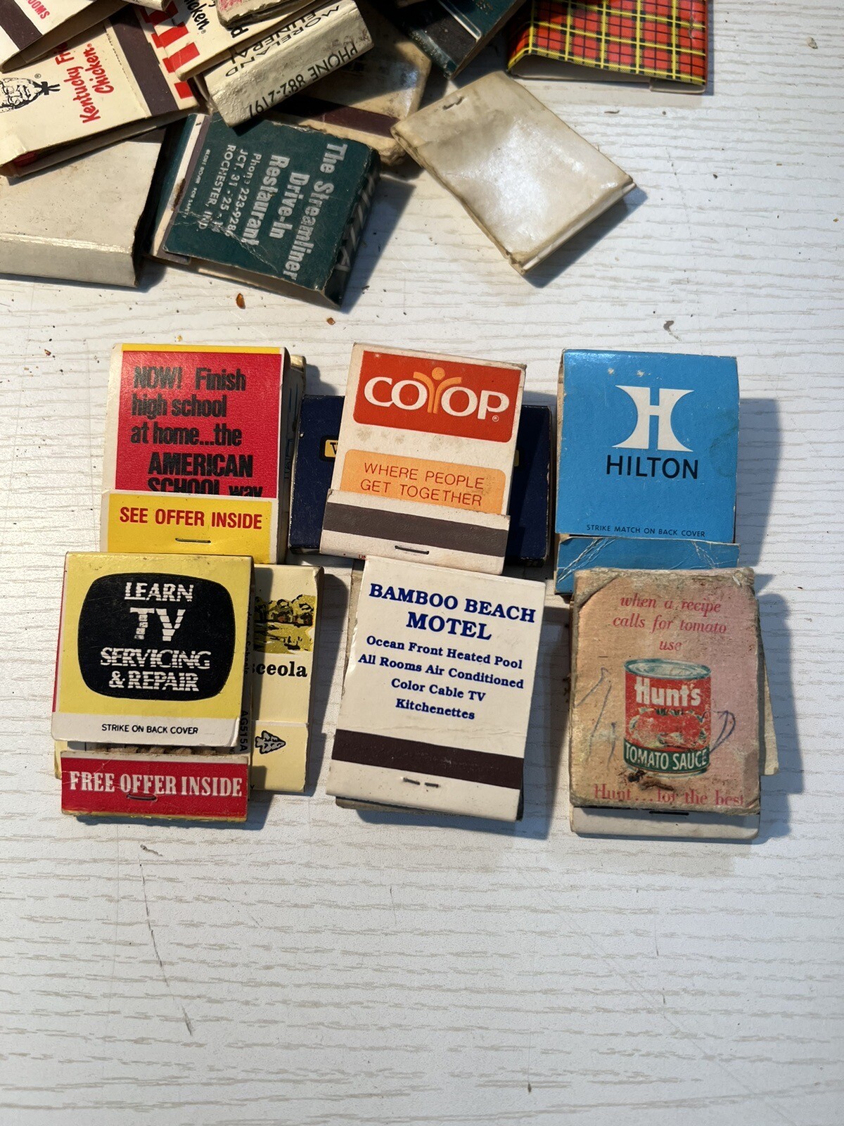 Vintage Matches Matchbook Huge Lot in Metal Tin Container | eBay