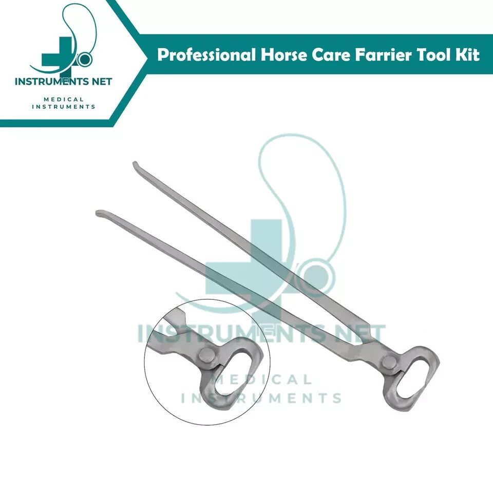 Heavy Duty Professional Horse Care Farrier Tool Kit Hoof Clincher ...