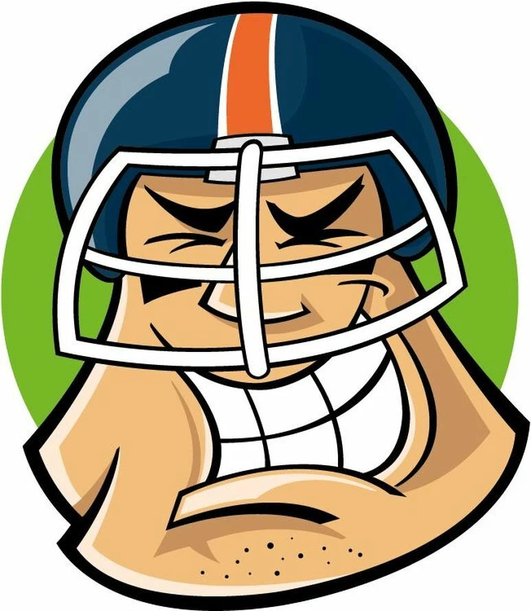 Funny Football Players Cartoon