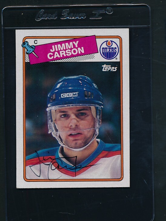 1988/89 Topps #9 Jimmy Carson Oilers Signed Auto *C9579 | eBay